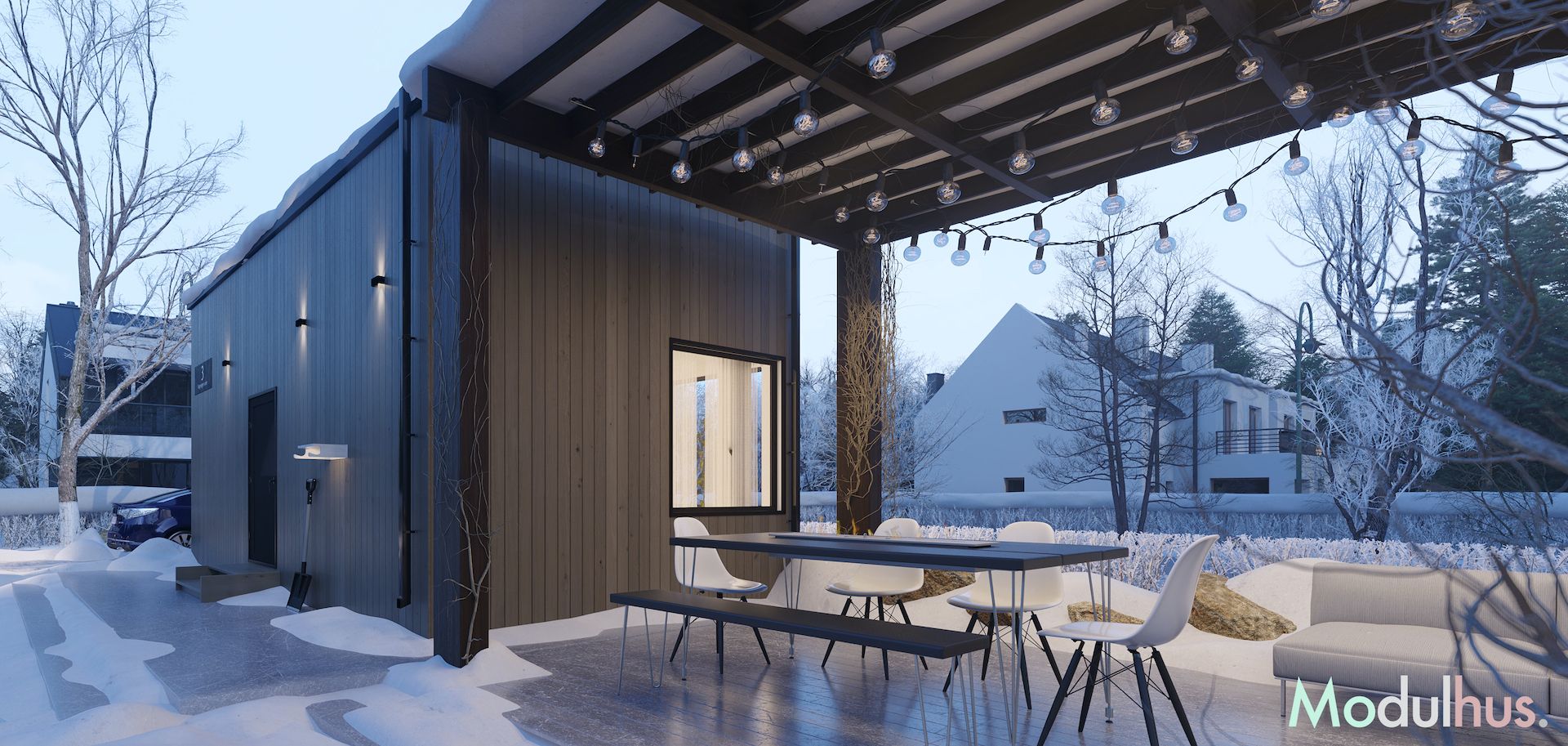 Modulhus Sveriges första 30 Kvm med husmodell Theo